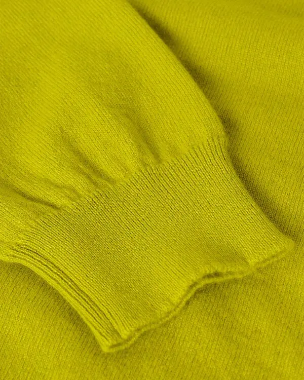Johnstons Of Elgin Lunan Classic Crew Jumper - Yellow