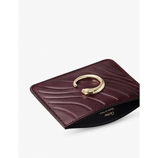 CARTIER Panthère C De Simple Leather Card Holder - Grape