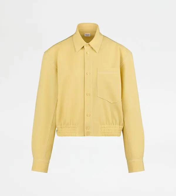 TOD'S Cropped Wool Overshirt