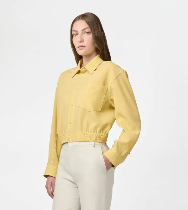 TOD'S Cropped Wool Overshirt