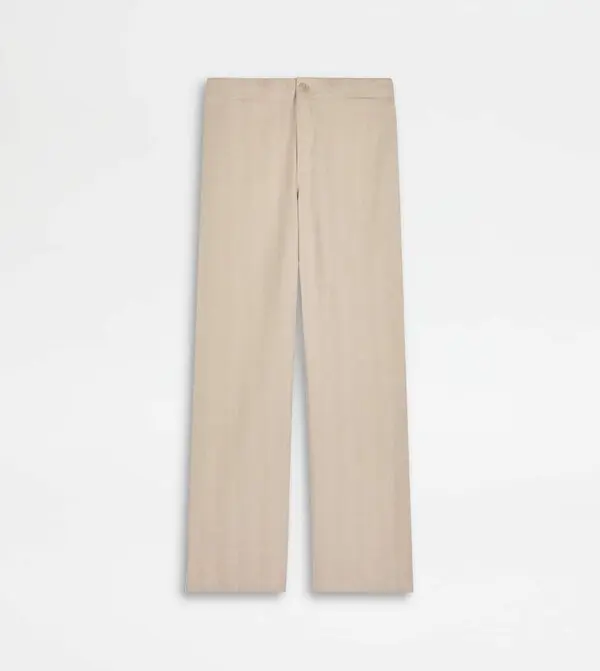 TOD'S Pants In Linen And Silk With Drawstring
