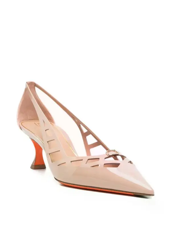 Santoni Cut-out Pointed-toe Pumps