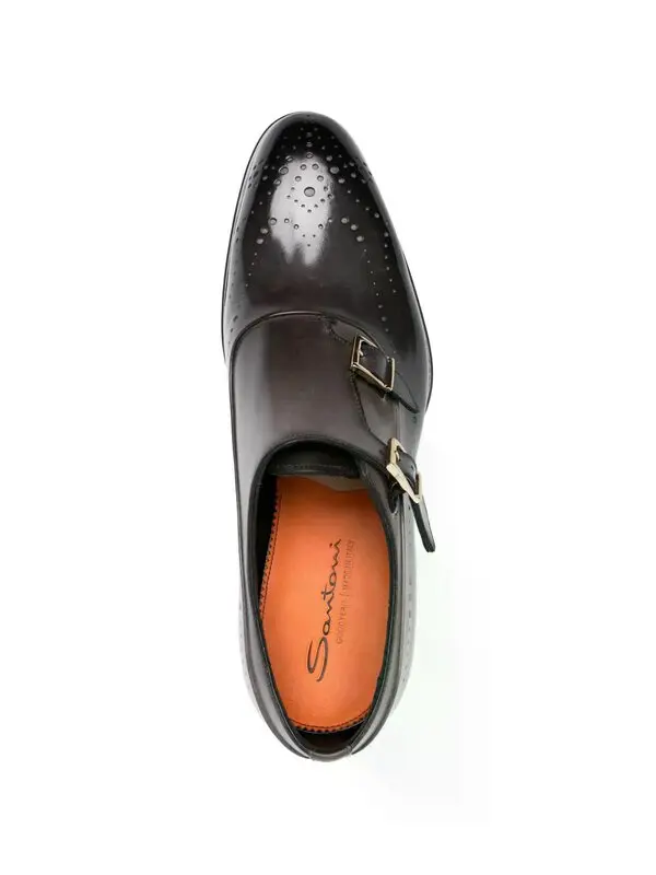 Santoni Buckle-detail Monk Shoes