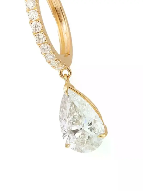 PERSEE 18k Yellow Iris Diamond Single Hoop Earring