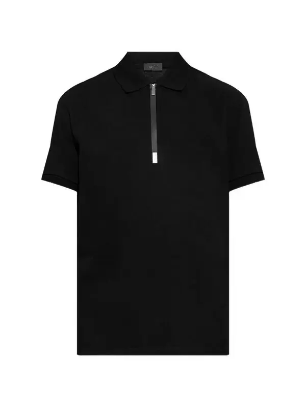 Moncler Zip Polo T-shirt - Black