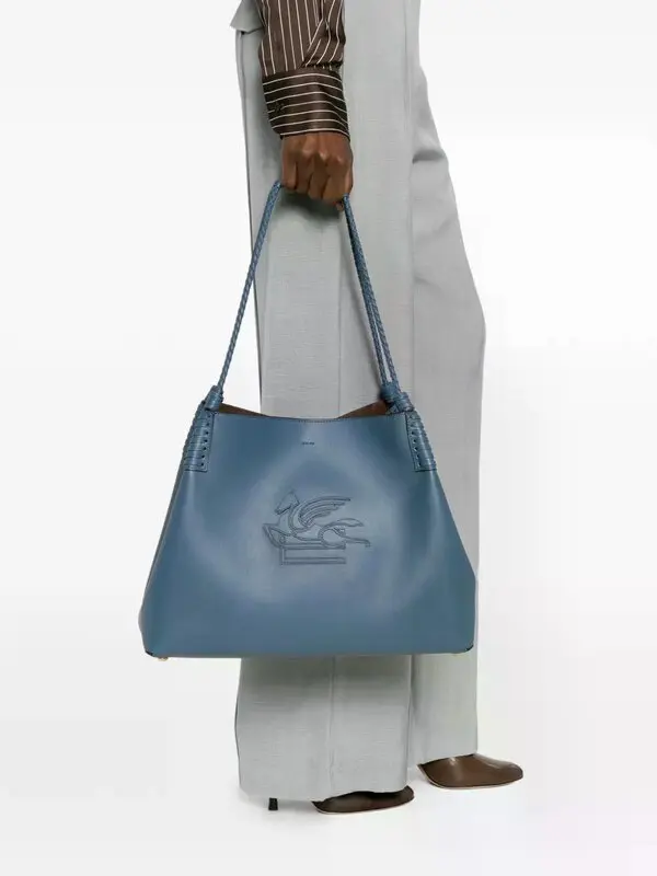 Etro Libra Braided-handle Leather Tote