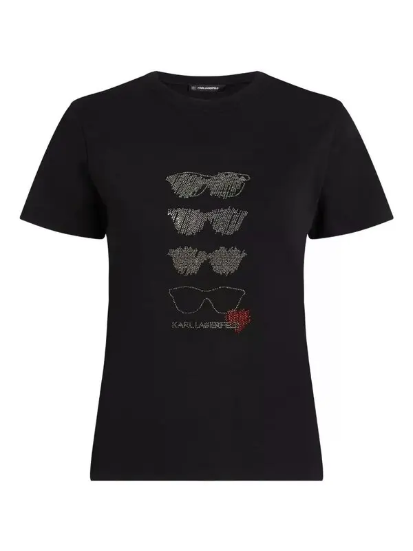 Karl Lagerfeld Rhinestone Sunglasses T-shirt