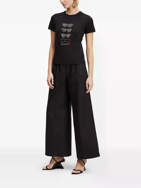 Karl Lagerfeld Rhinestone Sunglasses T-shirt