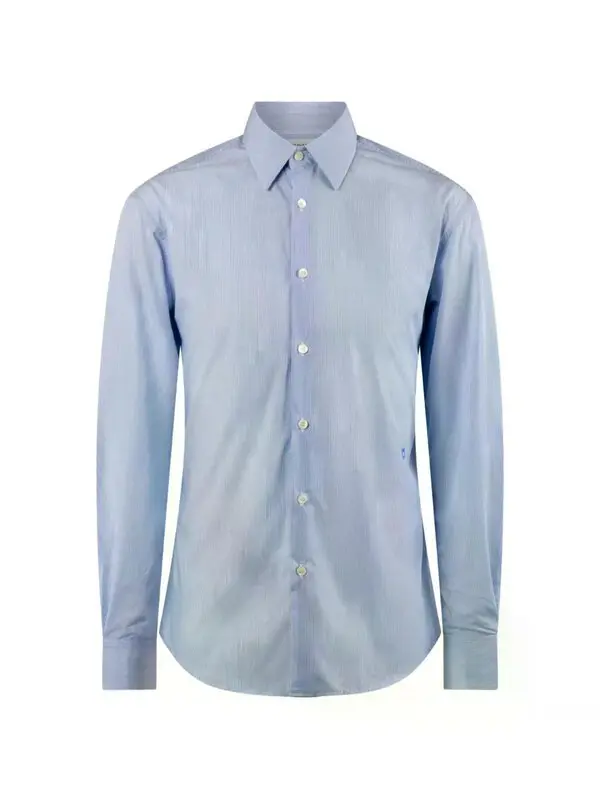 FERRAGAMO Shirt With Micro Print - Blue