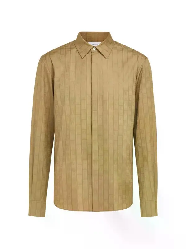 FERRAGAMO Monogram Sport Shirt - Neutrals