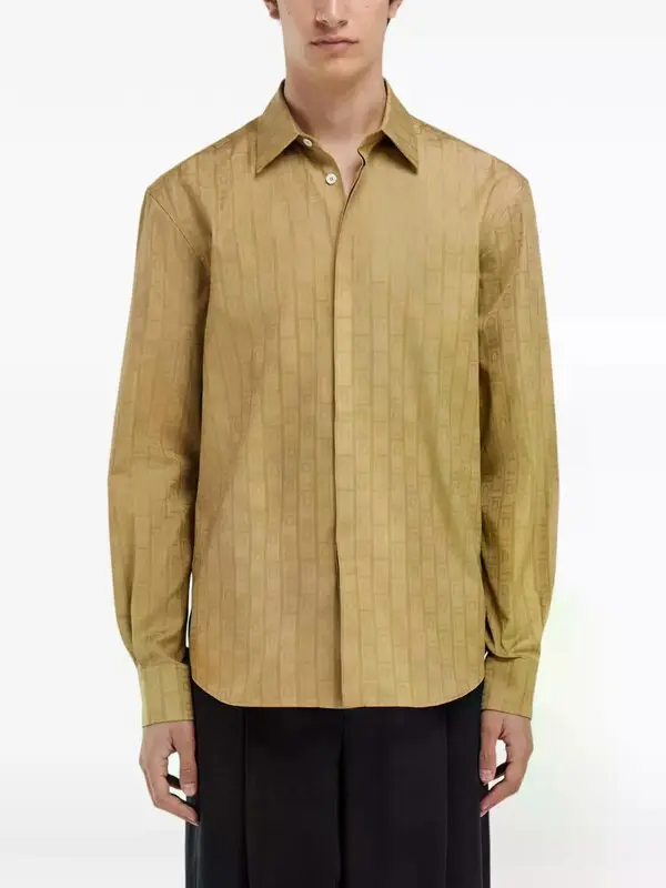 FERRAGAMO Monogram Sport Shirt - Neutrals