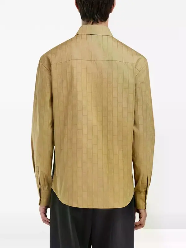 FERRAGAMO Monogram Sport Shirt - Neutrals