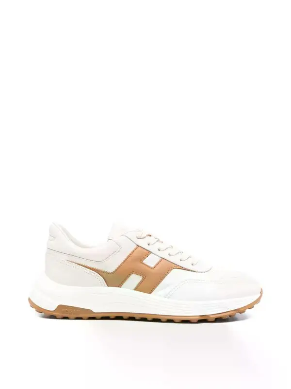 Hogan H-appliqué Leather Sneakers - Neutrals
