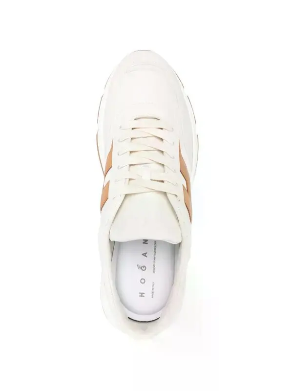 Hogan H-appliqué Leather Sneakers