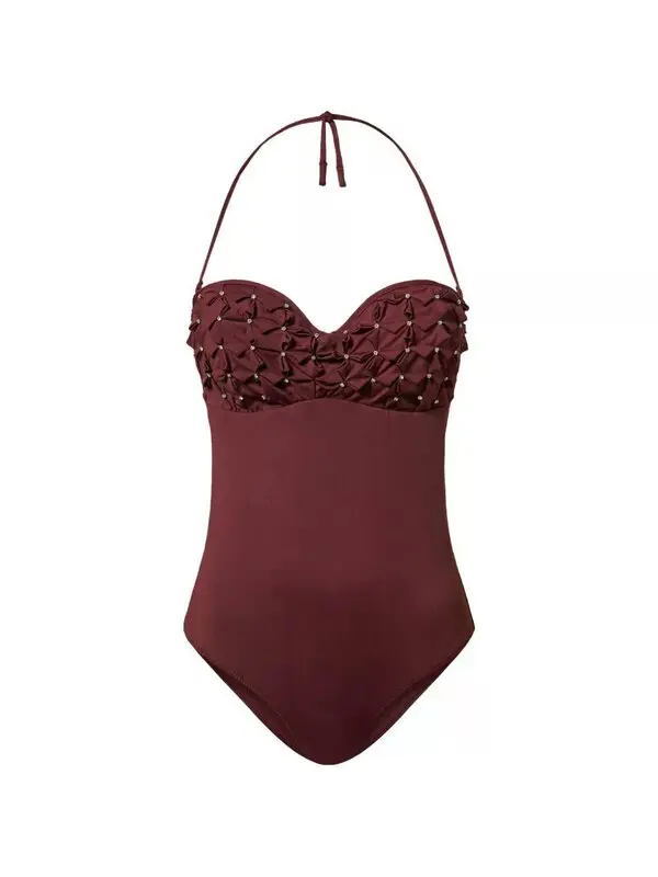 TWINSET Rhinestone-embellished One-piece Swimsuit - Red