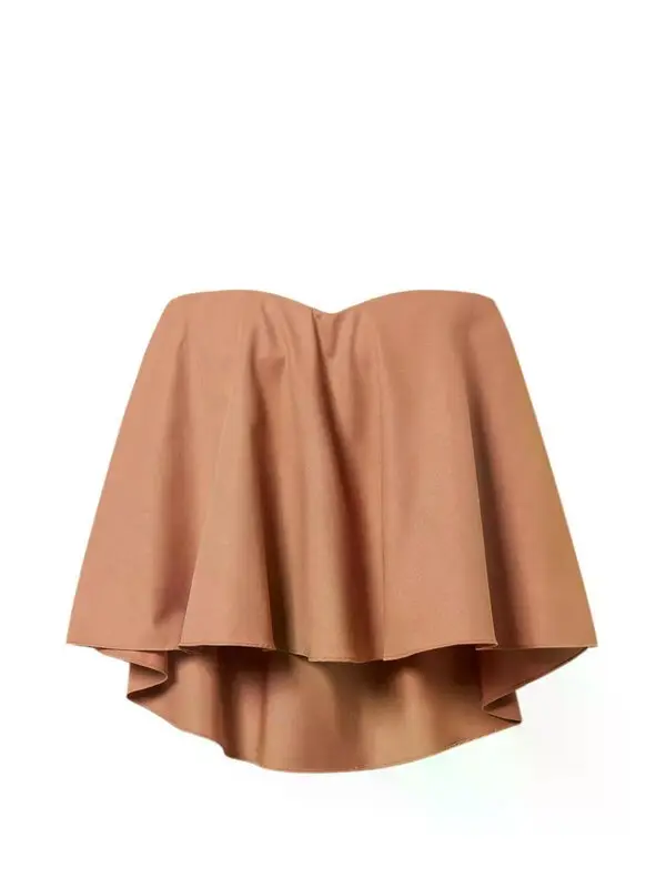 TWINSET High-low Strapless Top - Brown