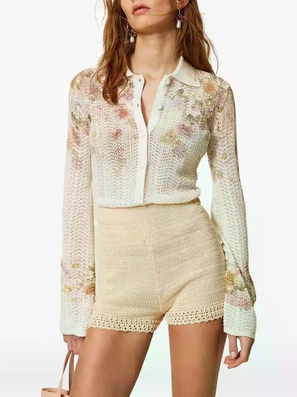 TWINSET Floral Knitted Shirt