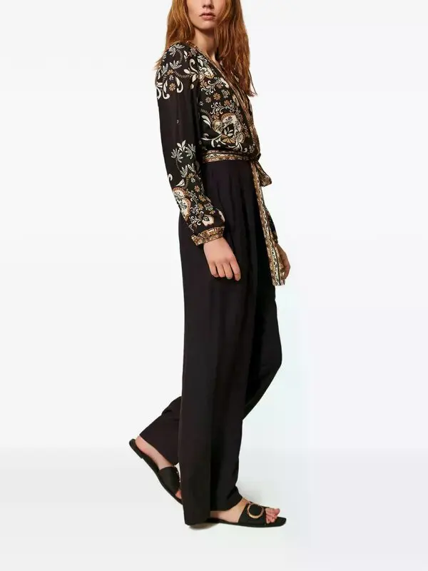 TWINSET Printed Tie Jumpsuit