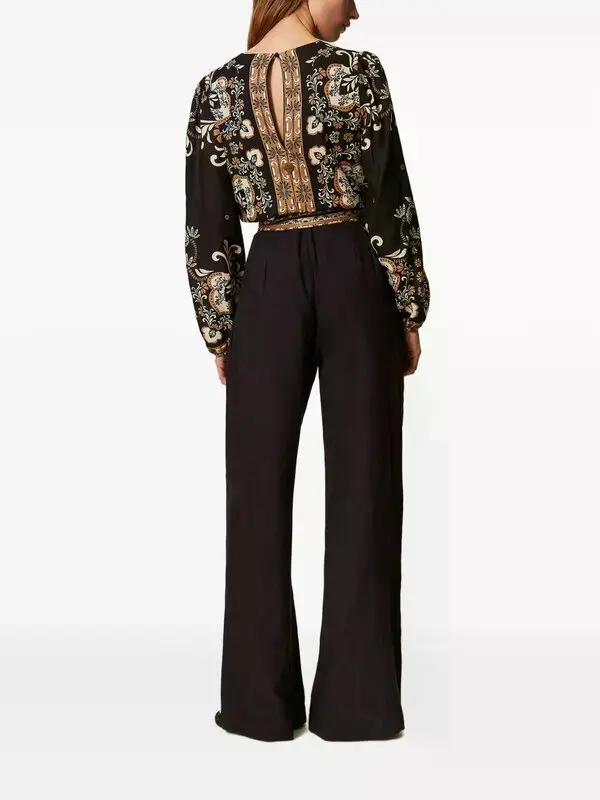 TWINSET Printed Tie Jumpsuit