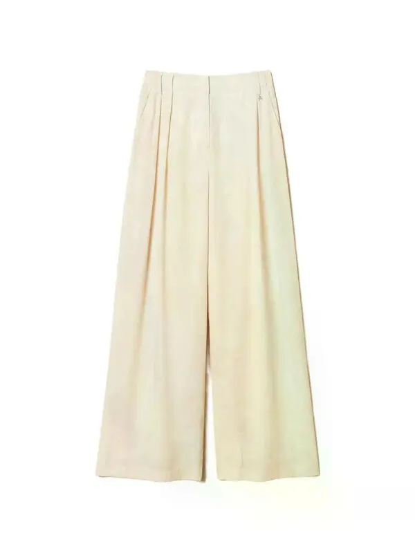 TWINSET Pleat-detail Palazzo Pants - Neutrals