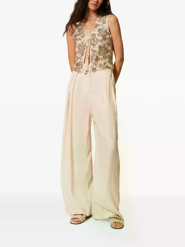 TWINSET Palazzo Trousers With Print