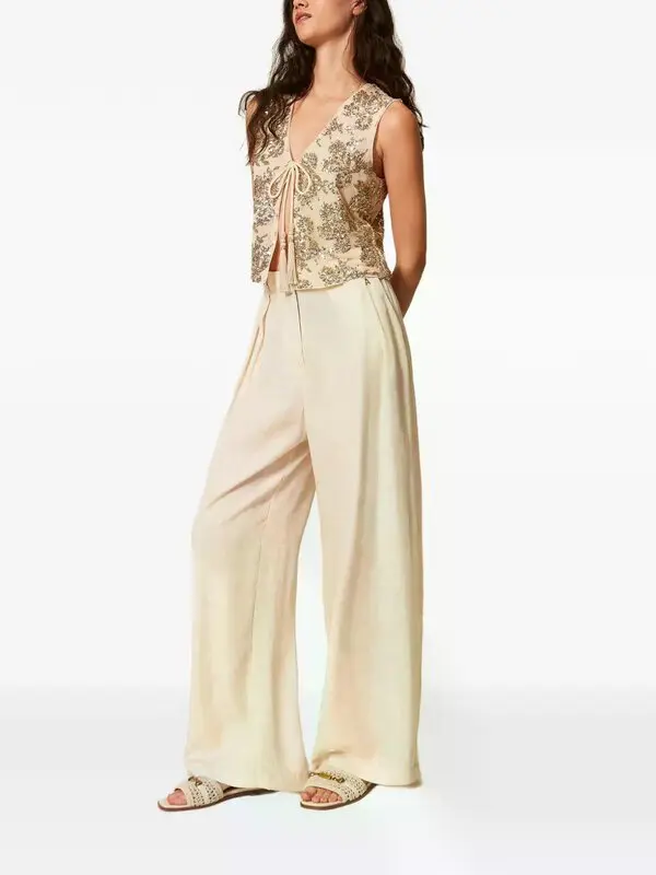 TWINSET Palazzo Trousers With Print