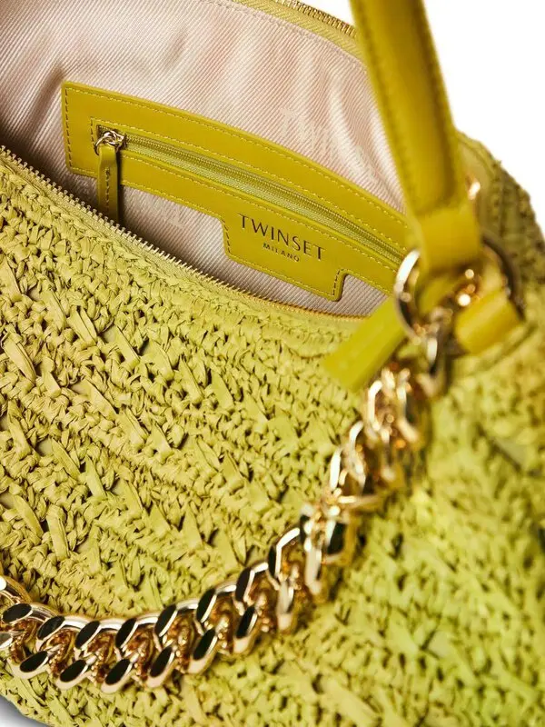 TWINSET Chain-detail Shoulder Bag - Yellow