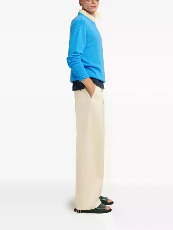 Marni Belt-loop Logo-patch Trousers
