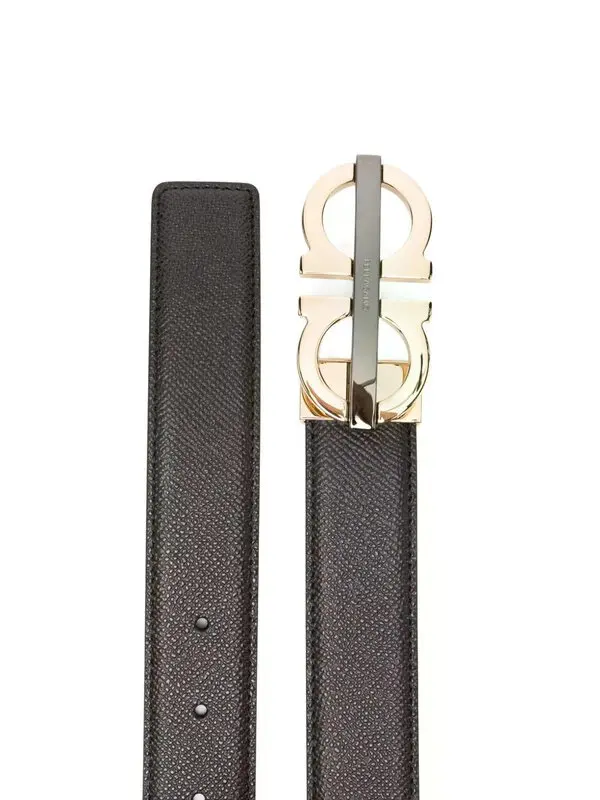 FERRAGAMO Gancini-buckle Leather Belt - Brown