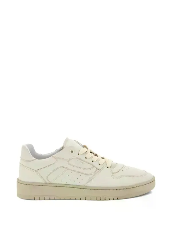 Boggi Milano Origin Perforated Leather Sneakers - Neutrals