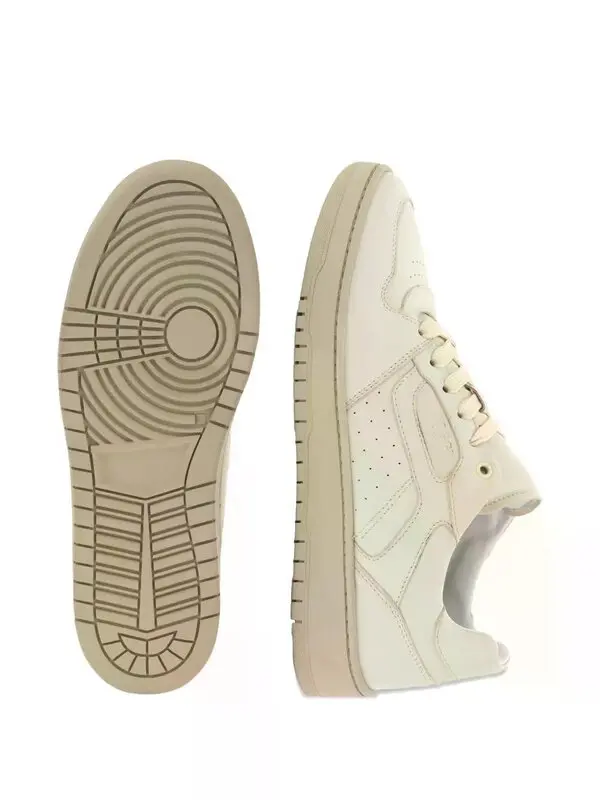 Boggi Milano Origin Perforated Leather Sneakers - Neutrals