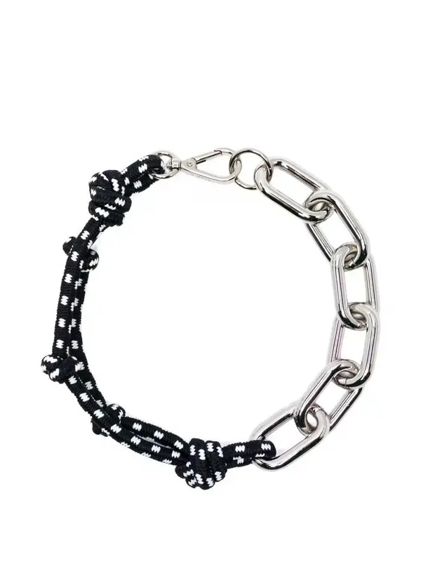 Plan C Knotted Chain Necklace - Silver