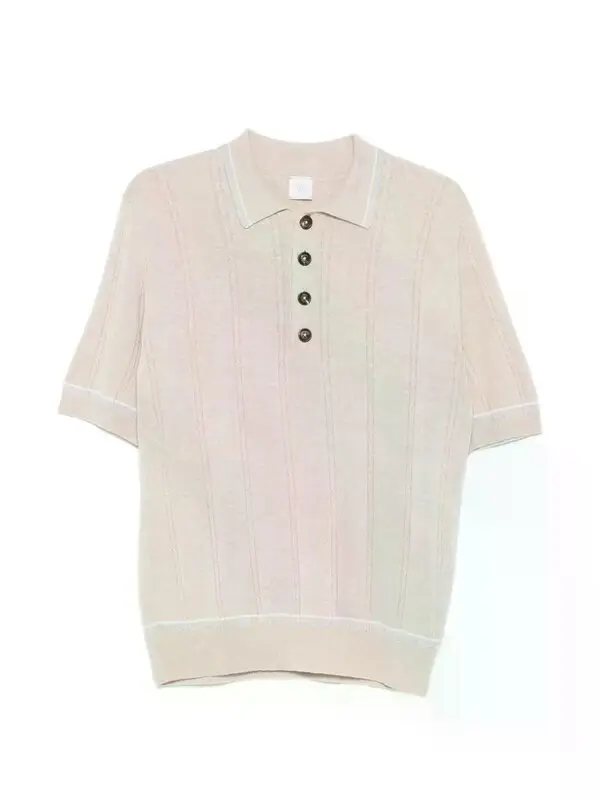 Eleventy Contrasting-trim Polo Shirt - Neutrals