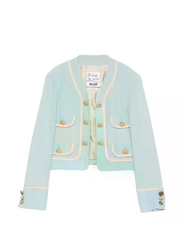 Moschino 1990s Button Jacket - Blue