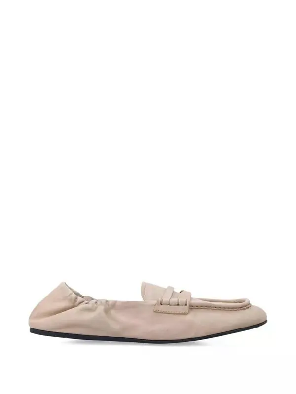 Miu Miu Ruched Moccasin Loafers