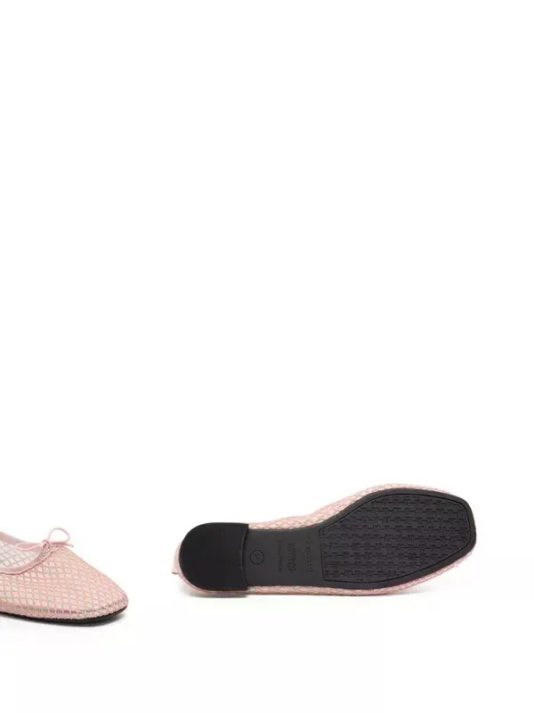 Repetto Mesh Ballet Flats With Bow Detail
