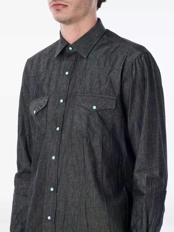 SALVATORE PICCOLO Texana Pocket Buttoned Shirt