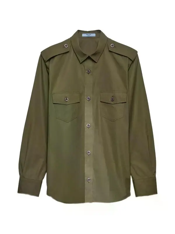 Prada Cotton Poplin Shirt - Green
