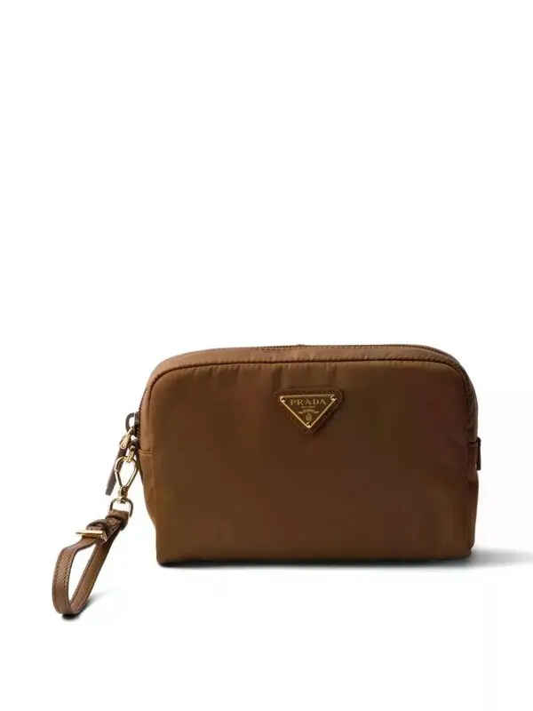 Prada Small Re-nylon Pouch - Brown