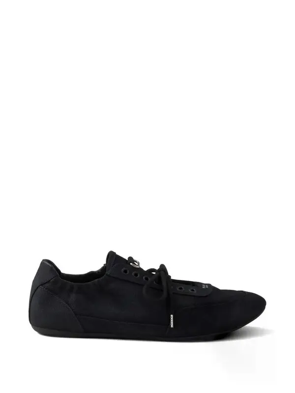 Prada Collapse Canvas Sneakers - Black