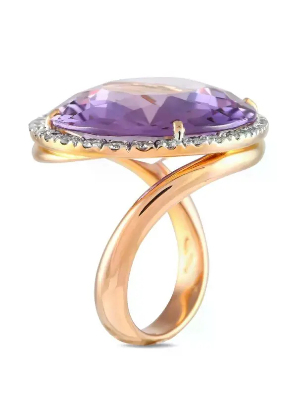 CASATO Diamond And Amethyst Ring