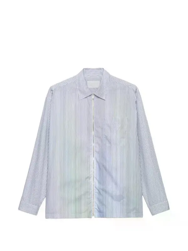 Prada Cotton Zipper Shirt - White