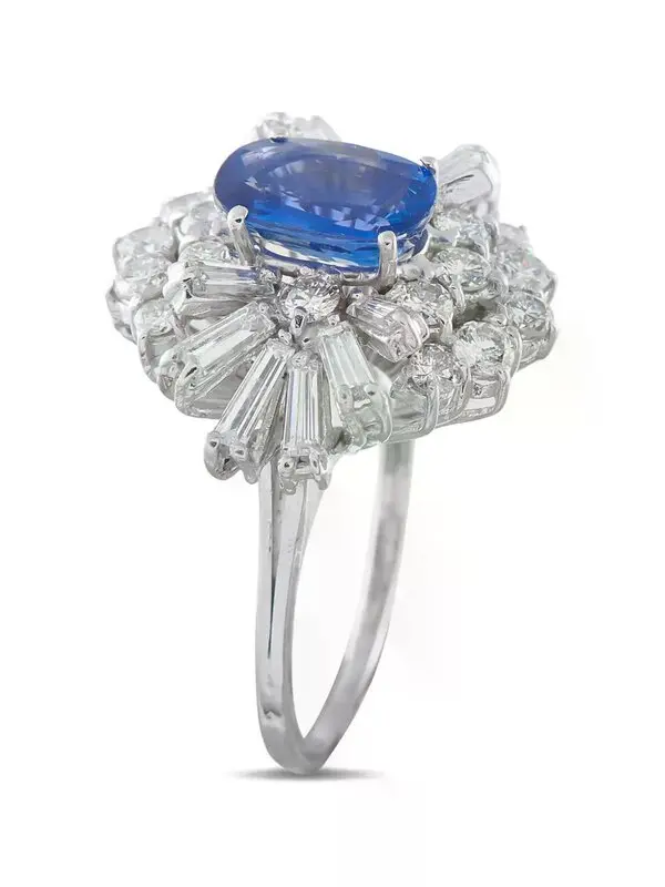 LB EXCLUSIVE Sapphire And Diamond Platinum Ring