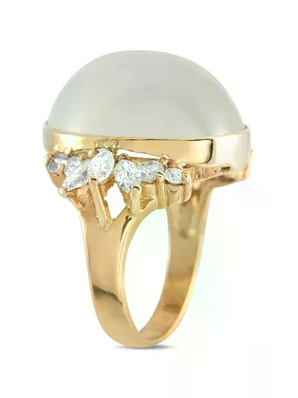 LB EXCLUSIVE Diamond And Moonstone Ring - Gold