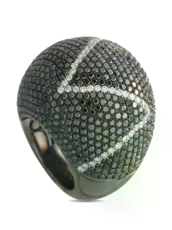 LB EXCLUSIVE Diamond Dome-design Ring - Black