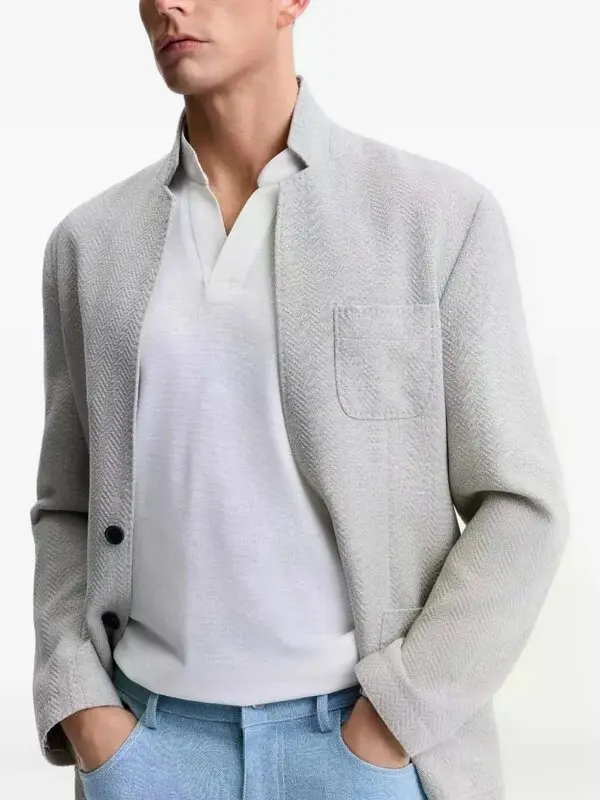 Shanghai Tang Herringbone-pocket Jacket