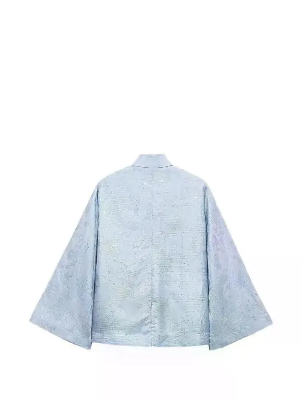 Shanghai Tang Sequin Embellished Kimono Jacket - Blue