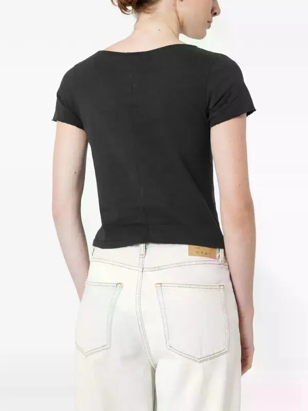 American Vintage V-neck Short-sleeve T-shirt - Black