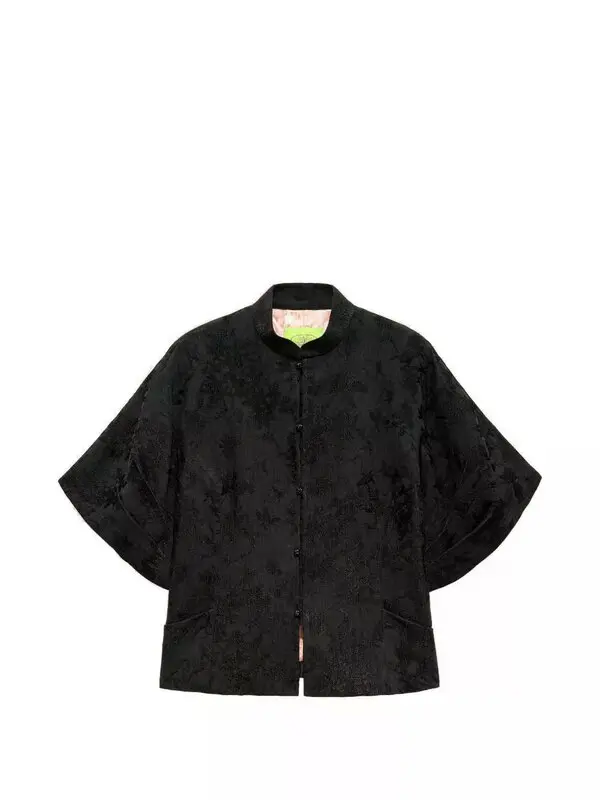 Shanghai Tang Jacquard Short Sleeve Jacket