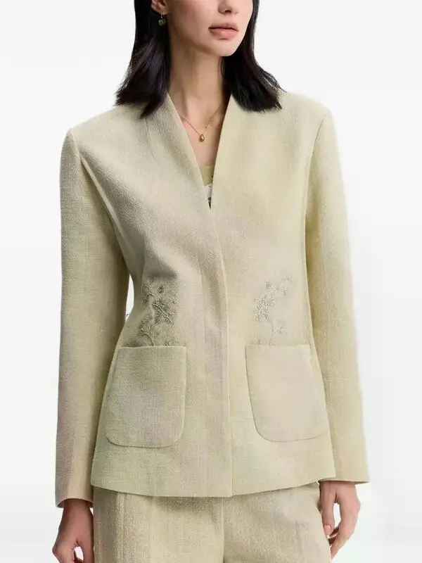 Shanghai Tang Beaded-pocket Blazer